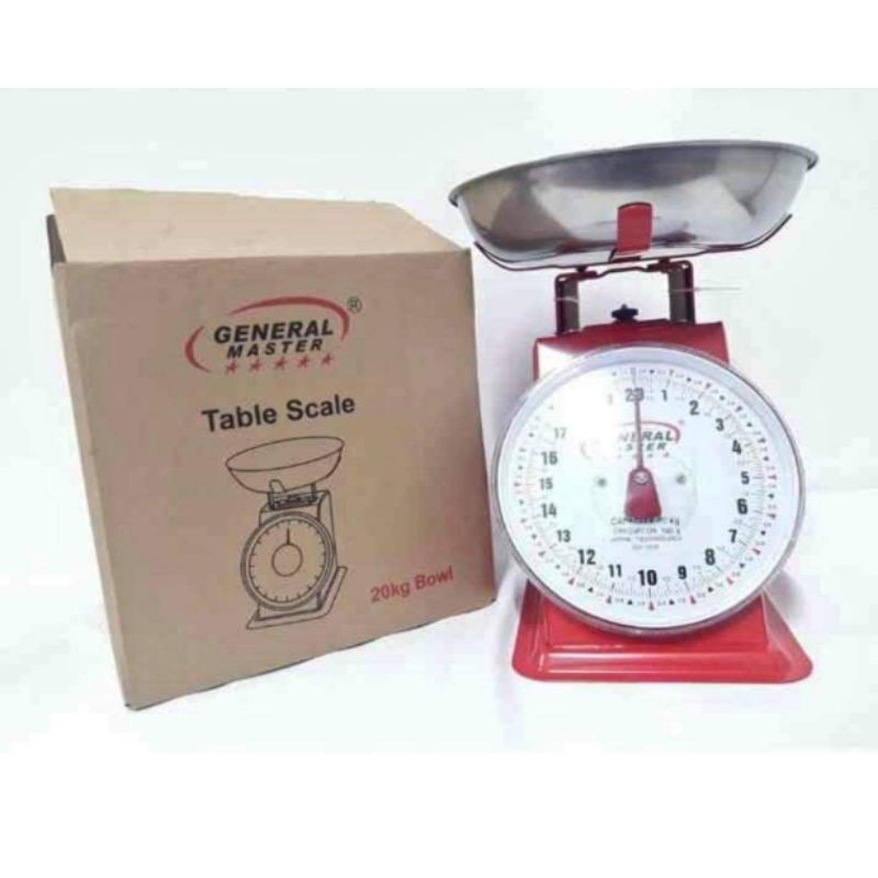 Monina Mdsg Mechanical General Master 20kg Bowl Red Weighing Scale ...