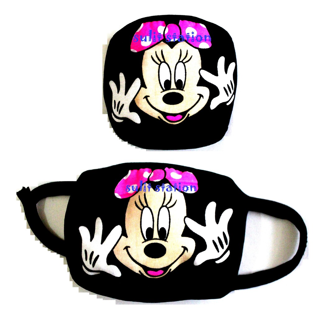 MINNIE MOUSE REUSABLE WASHABLE FACE MOUTH ANTI DUST COVER MASK ...