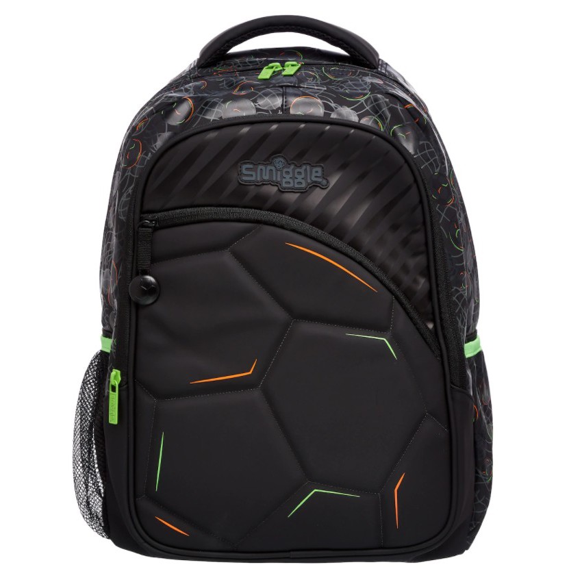 Smiggle Kick Backpack 16-Inch Bag Black Ball Pattern Elegant Metric ...