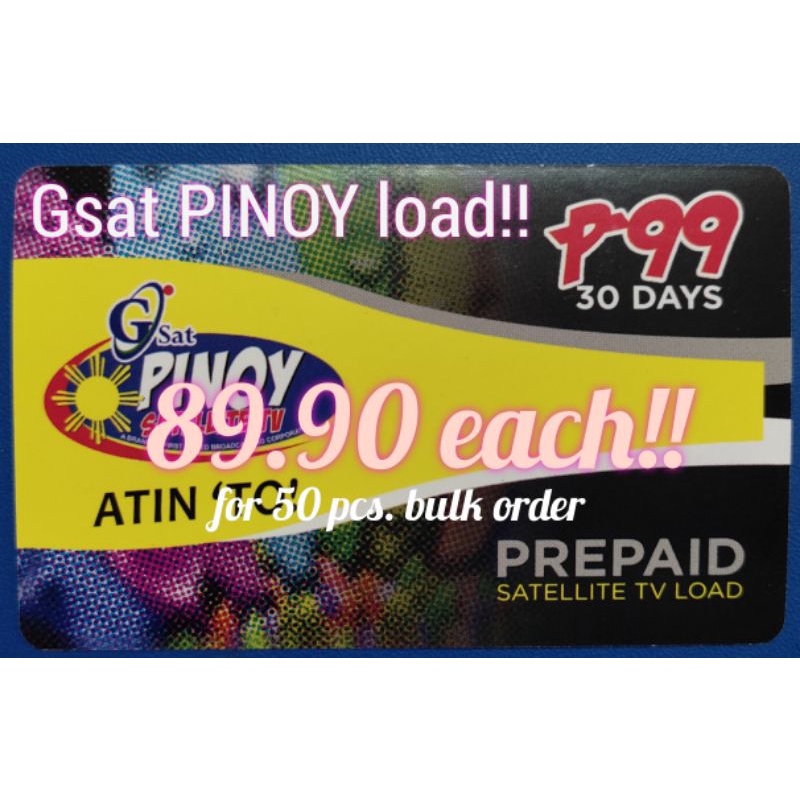GSAT PINOY 99 50 PCS. Loading Cards | Shopee Philippines