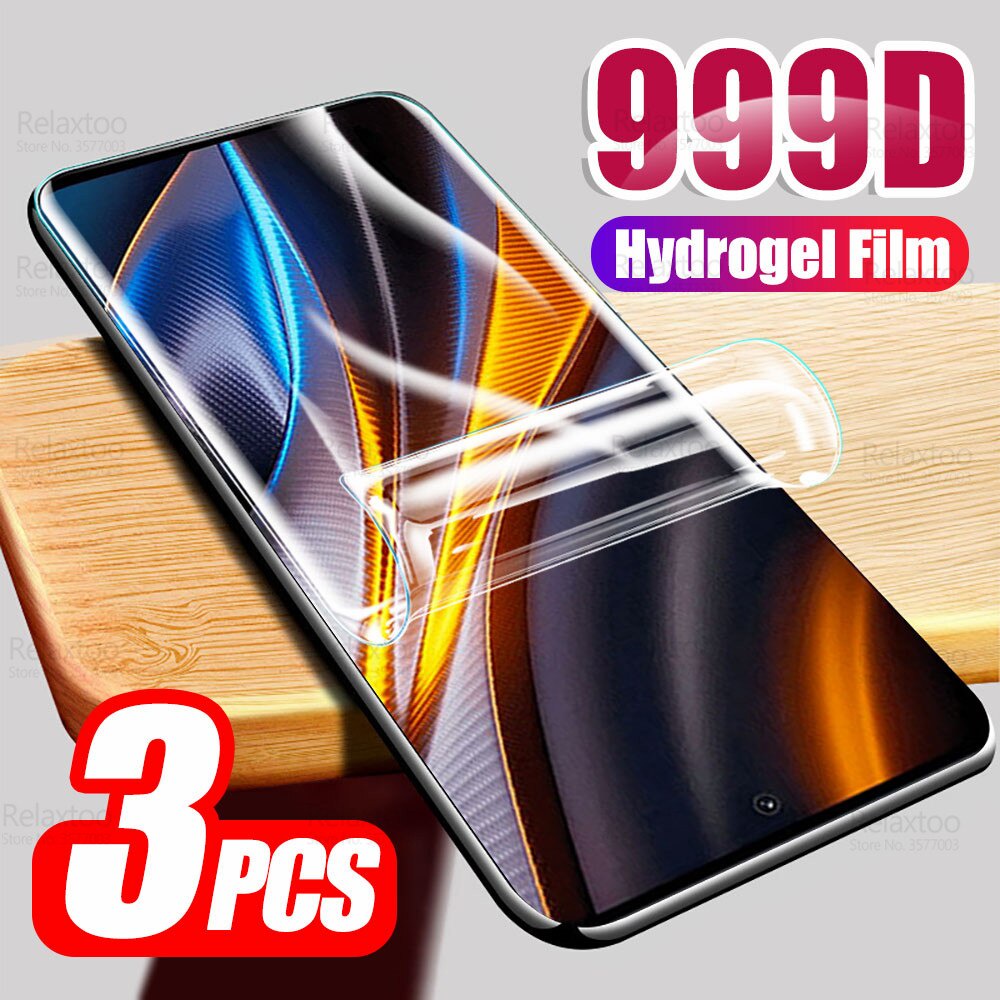 3Pcs Full Curved Hydrogel Film For Xiaomi Poco X4 GT Screen Protector ...