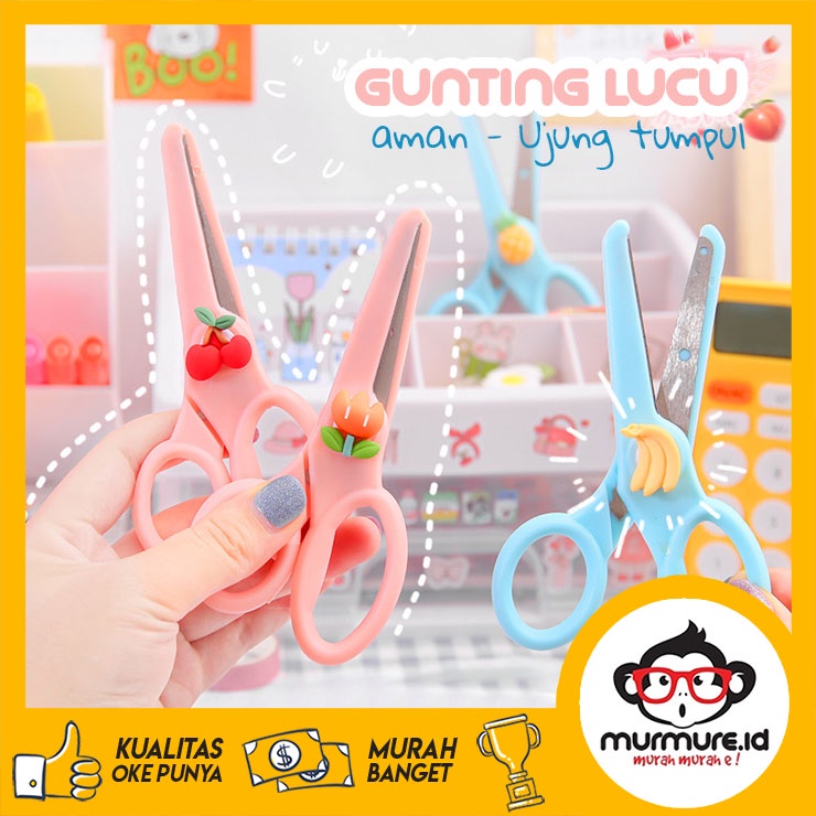 Murmure | Safe STACKED END SCHOOL PAPER SCISSORS CUTE KOREAN CHILDREN'S ...