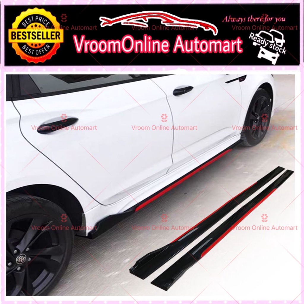 Universal Car Bumper Universal Side Skirts ABS Material Extension ...