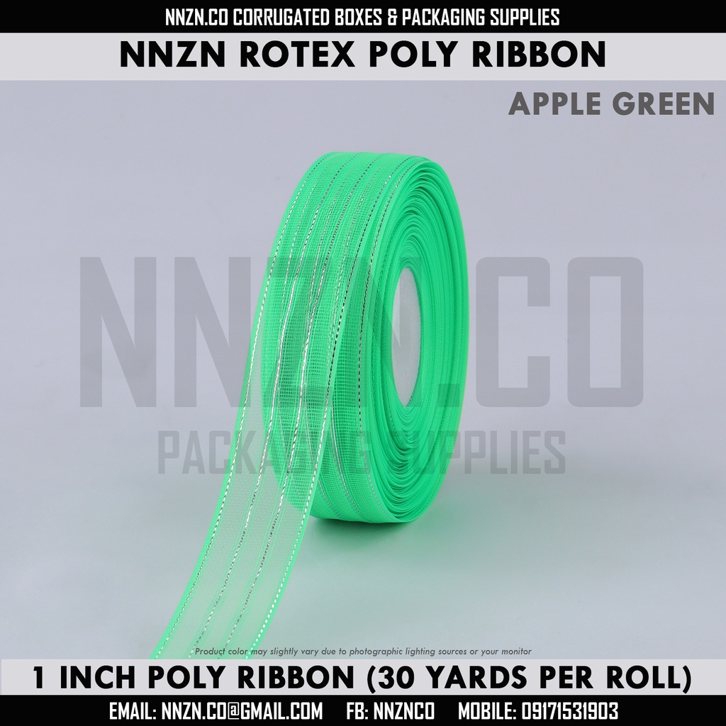 NNZN 1 Inch Rotex Poly Ribbon for Gift Wrapping and DIY 30 Yards Per ...