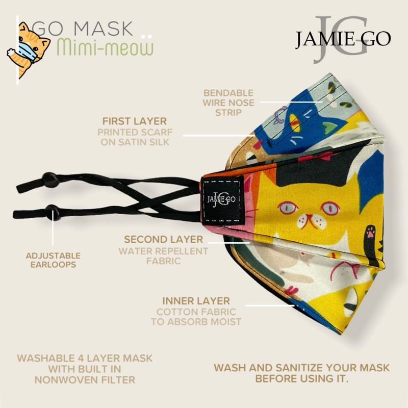 Go Mask MIMI-MEOW by Jamie Go Atelier | Shopee Philippines