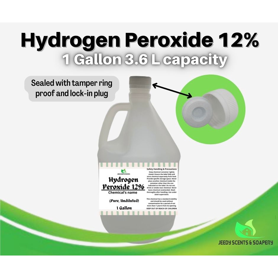 Hydrogen Peroxide 12% Industrial Grade - 1 Gallon (3.4L) | Shopee ...