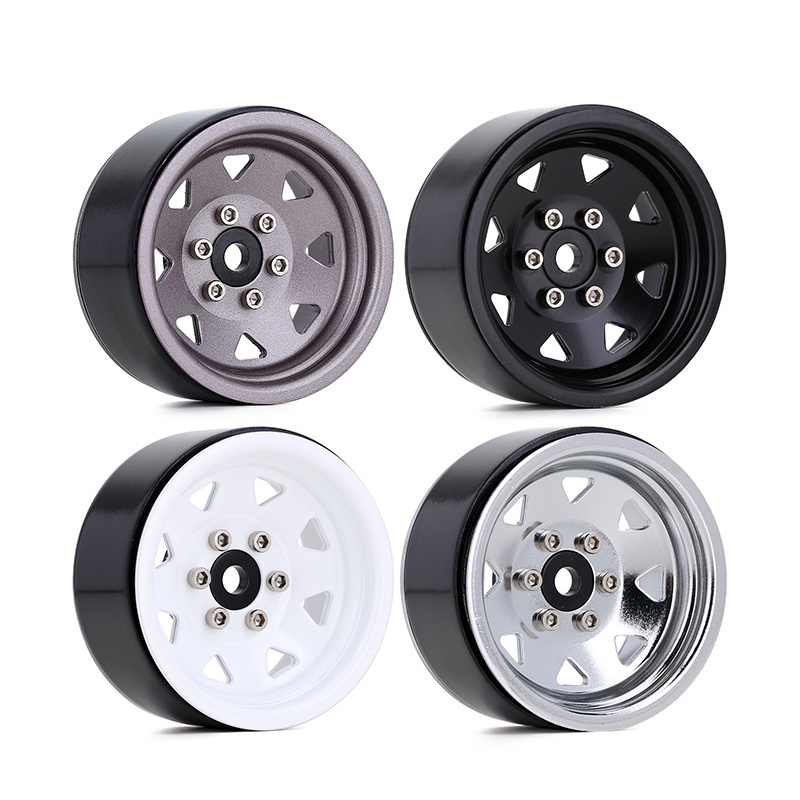 Metal 1.9" Beadlock Wheel Rims 3 Style for 1:10 RC Crawler Car Axial SCX10 90046 Traxxas TRX4 ...