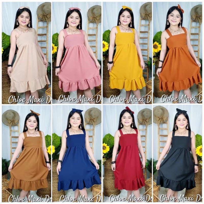 NEW COD CHLOE PLAIN 2 PIECE 7-12 DRESS WITH FREE TURBAN | Shopee ...