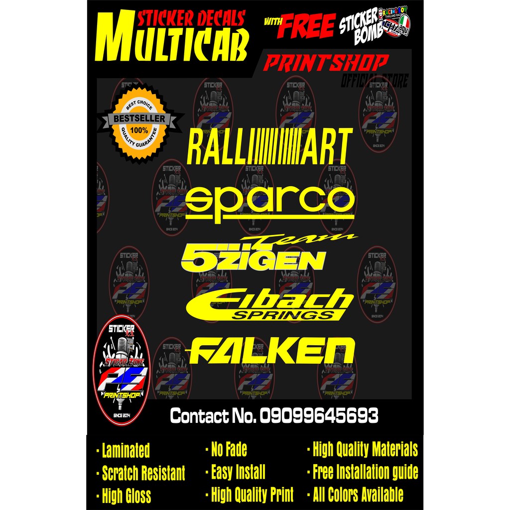 Multicab Car door sticker decals, cut-out durable & high quality ...