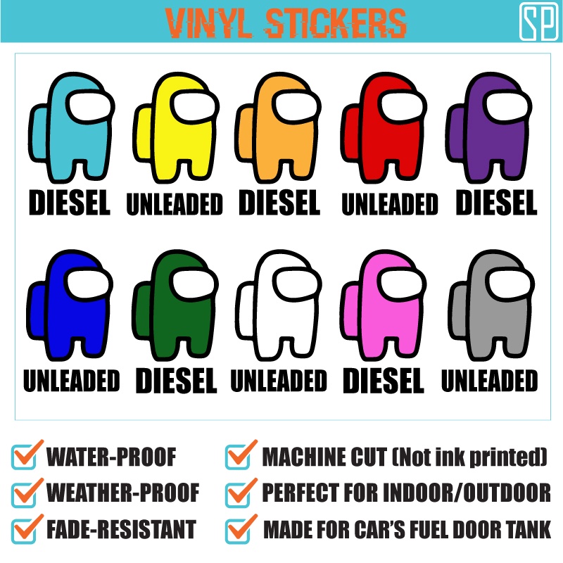 Among Us Car Sticker - Fuel Door Tank Vinyl Sticker | Shopee Philippines