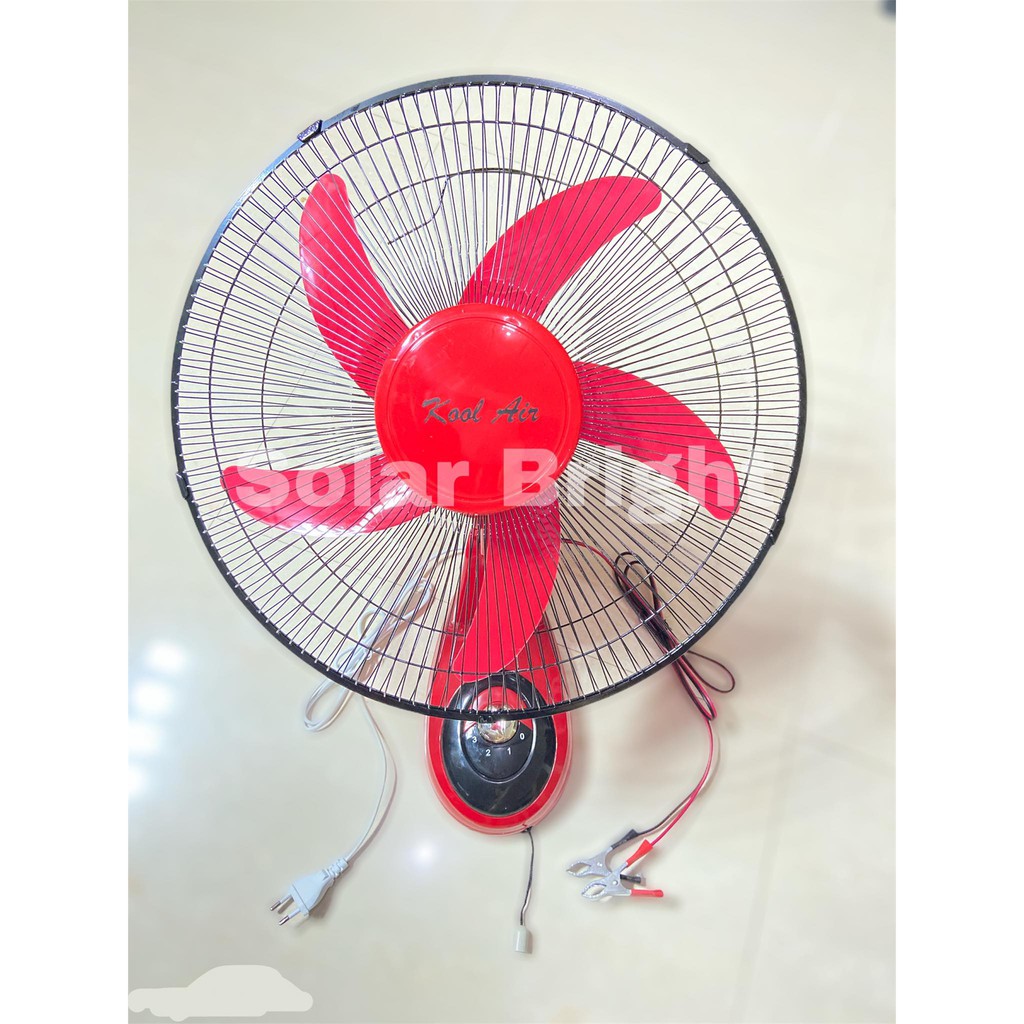 NEW AC DC Wall Fan 12VDC 15W 3 5 Blades Red Blue Variatio 16 Inch 100% ...