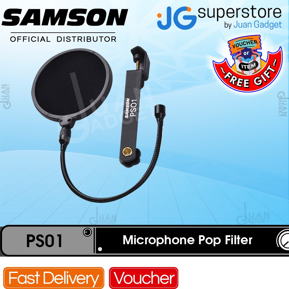 Samson PS01 Flexible Microphone Pop Filter with Durable Gooseneck | For ...