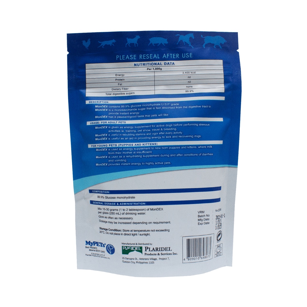 MonDEX Water Soluble Powder for Dogs & Cats 100g | Shopee Philippines