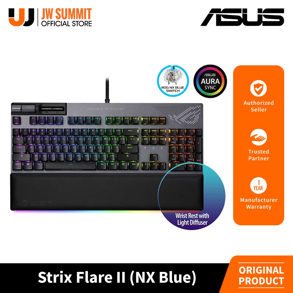 Asus ROG Strix Flare II Animate Gaming Mechanical Keyboard with AniMe ...