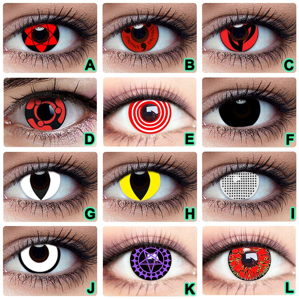 Color Contact Lenses for Halloween Anime Kakashi Sasuke Sharingan ...