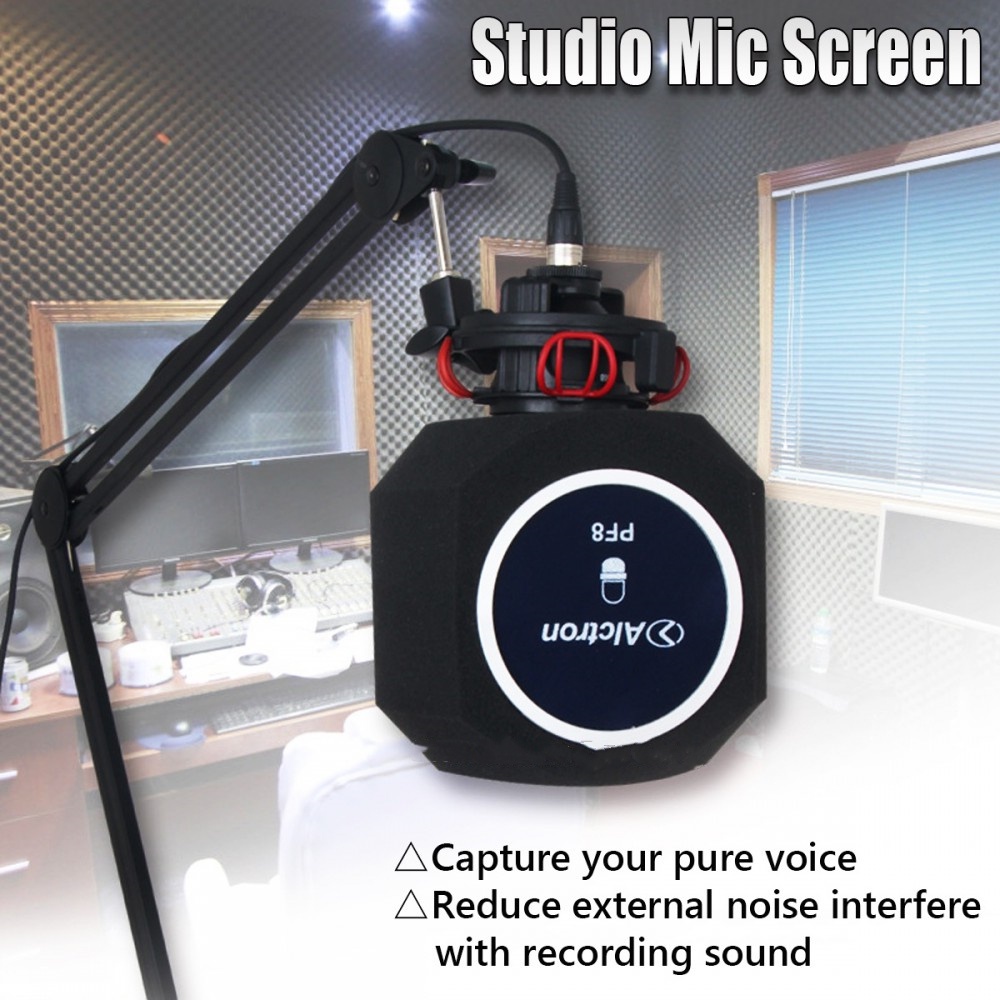 Alctron PF8 PF8 PRO Simple Studio Mic Screen Acoustic Filter Desktop ...