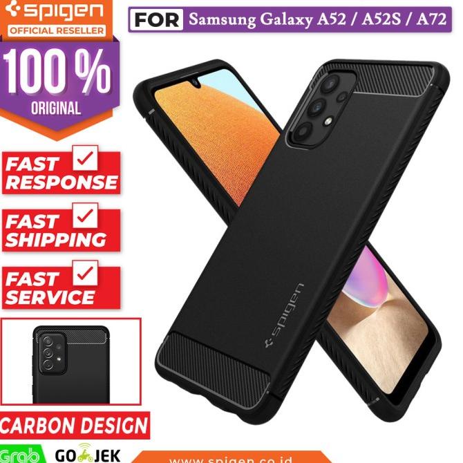 Carbon Fiber Rugged Spigen Armor Case For Samsung Galaxy A52 / A72 | Shopee Philippines