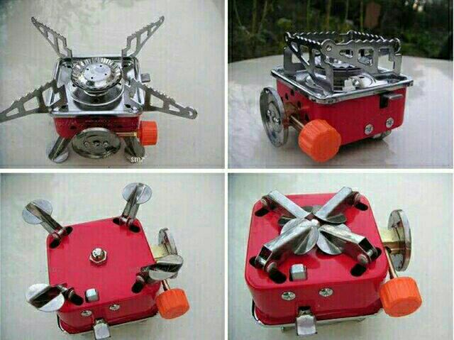 Portable Card Type Mini Butane Gas Stove - Square Mini Stove with Easy ...