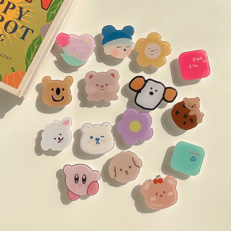 INS Cute Cartoon Mobile Phone Grips Universal Folding Epoxy Mobile ...