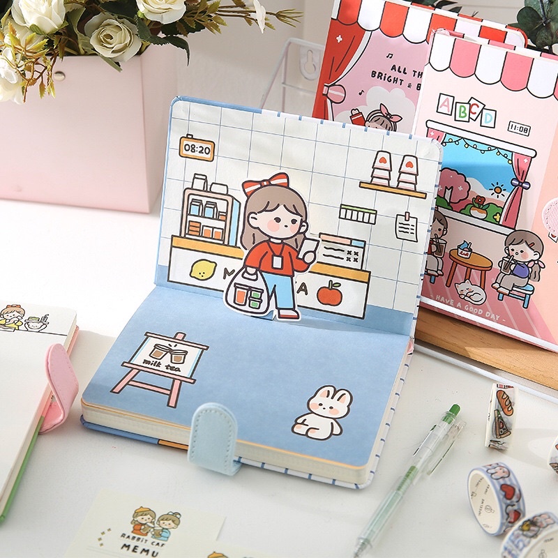 224 Page Diary Notebook, Cute Cardboard, Nam Ch Word Lock | Shopee ...