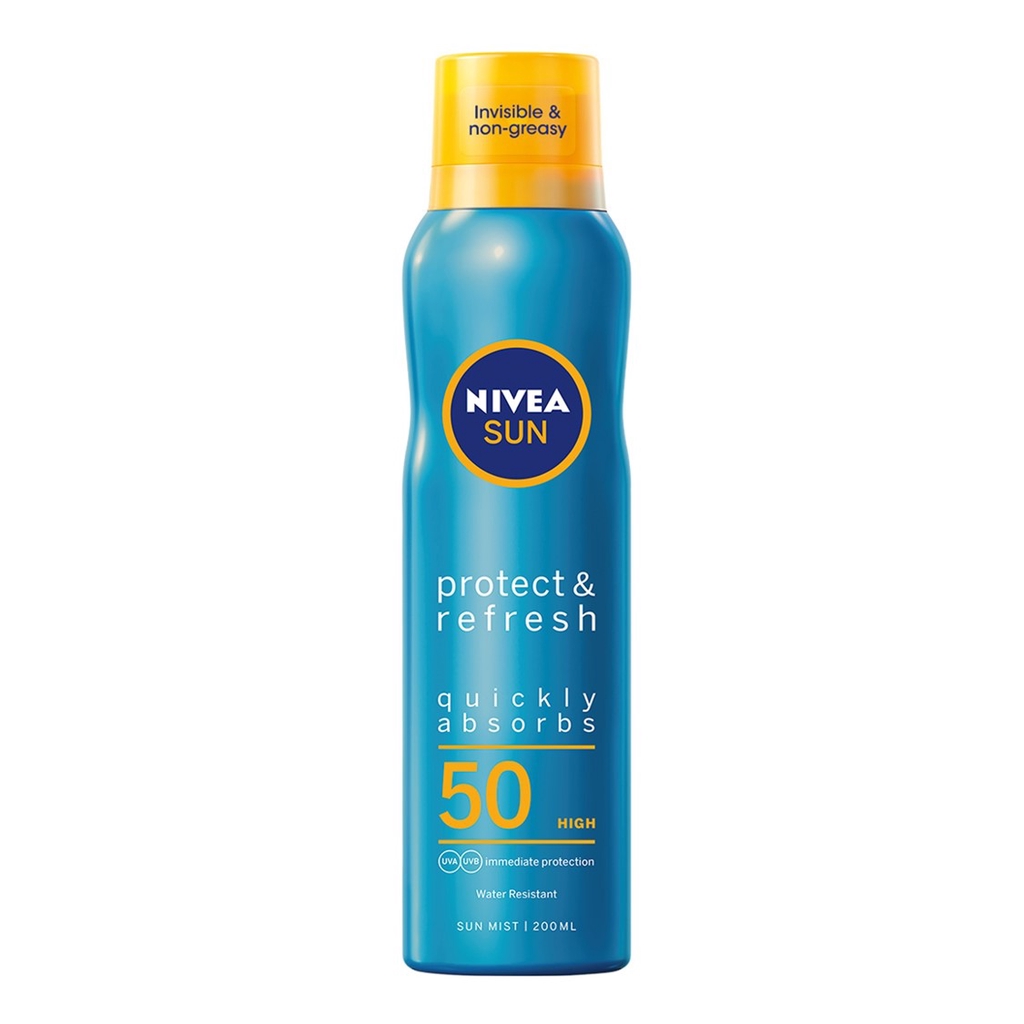 NIVEA Sun Protect & Dry Touch Refreshing Spray, Sunblock with SPF 50 ...