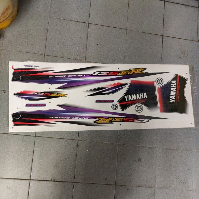 Stiker sticker body stripe cover set (10) yamaha y125z y125zr 125z 125zr | Shopee Philippines