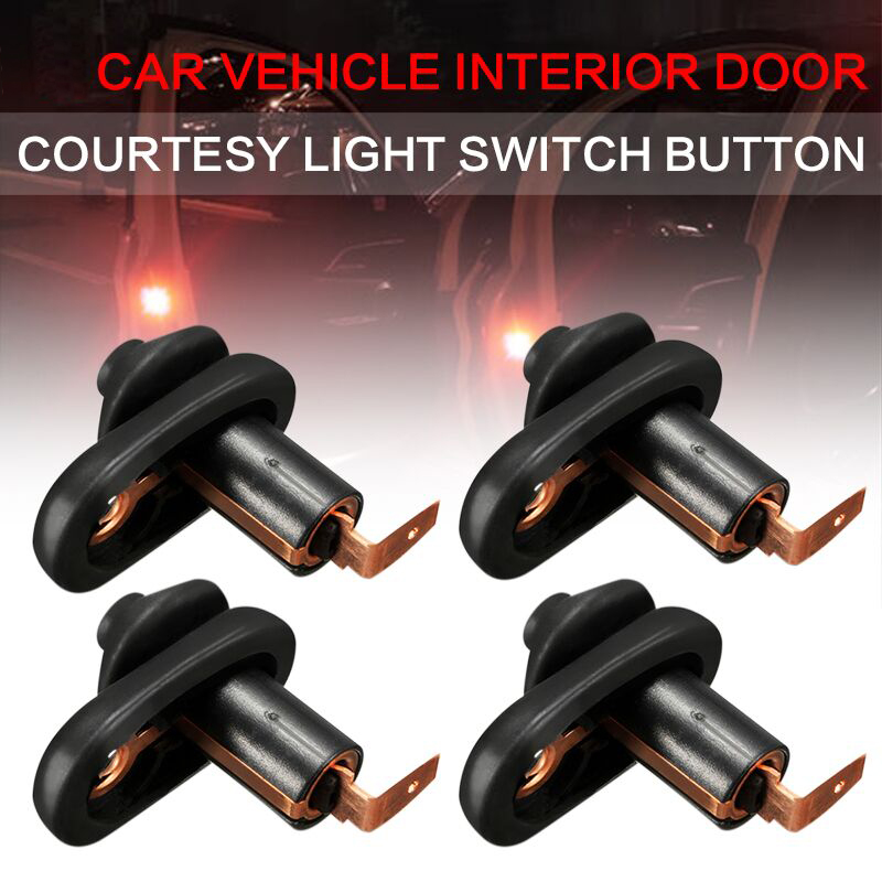 Universal Black Car Interior Door Light Lamp Switch Vehicle Button Door ...