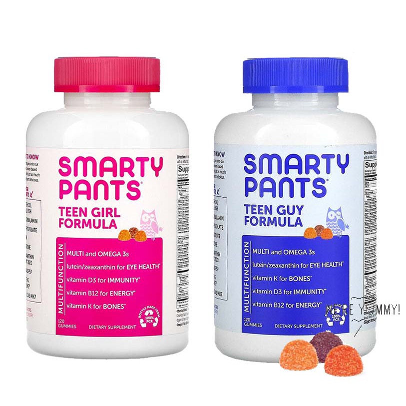 SmartyPants, Teen Girl or Teen Guy Formula Multivitamin and Omega 3 120 ...