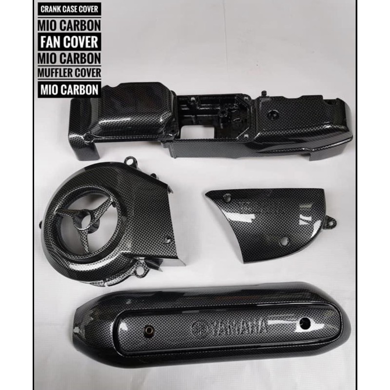 CRANK COVER MUFFLER COVER MIO SPORTY CARBON | Shopee Philippines