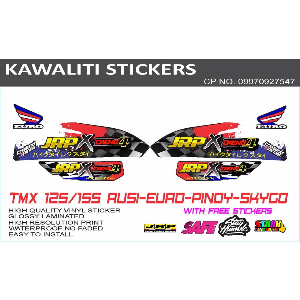TMX 125/155 Rusi-Euro-Pinoy-Skygo Sticker Decals | Shopee Philippines