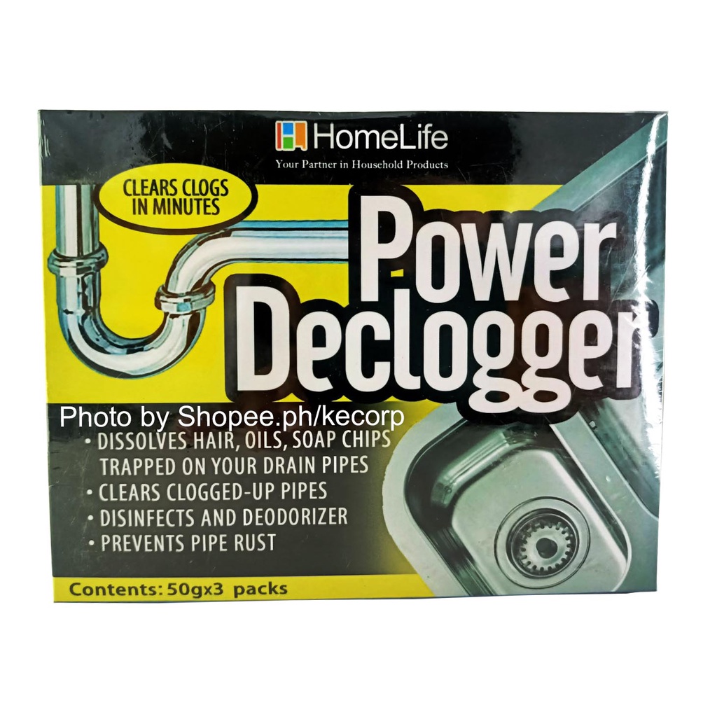 Power Declogger 150g ( 50g x 3 packs) by Homelife KECORP_S1 | Shopee ...