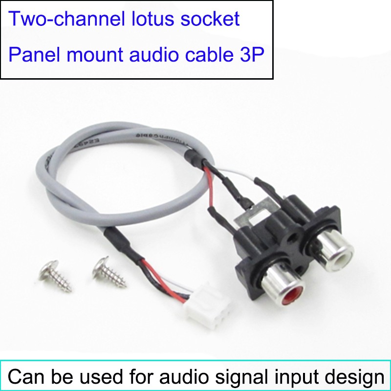 XH-TY150 Dual Channel Lotus Socket to 3P Cable External Audio Input ...
