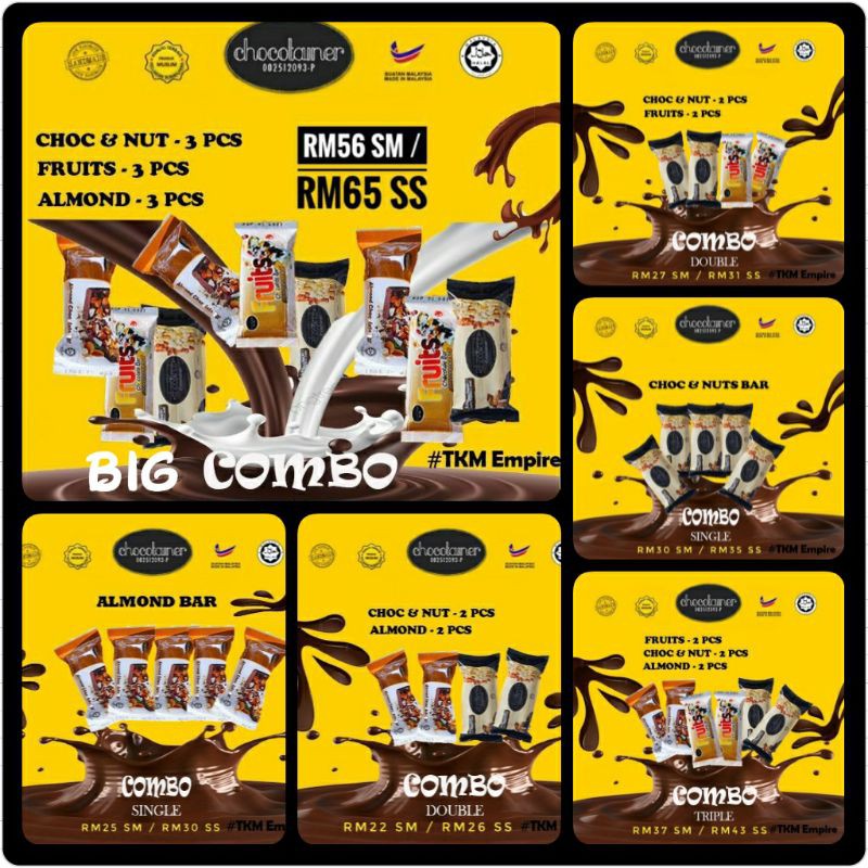 CHOCOTAINER combo snack sihat tanpa coconut /set jimat | Shopee Philippines