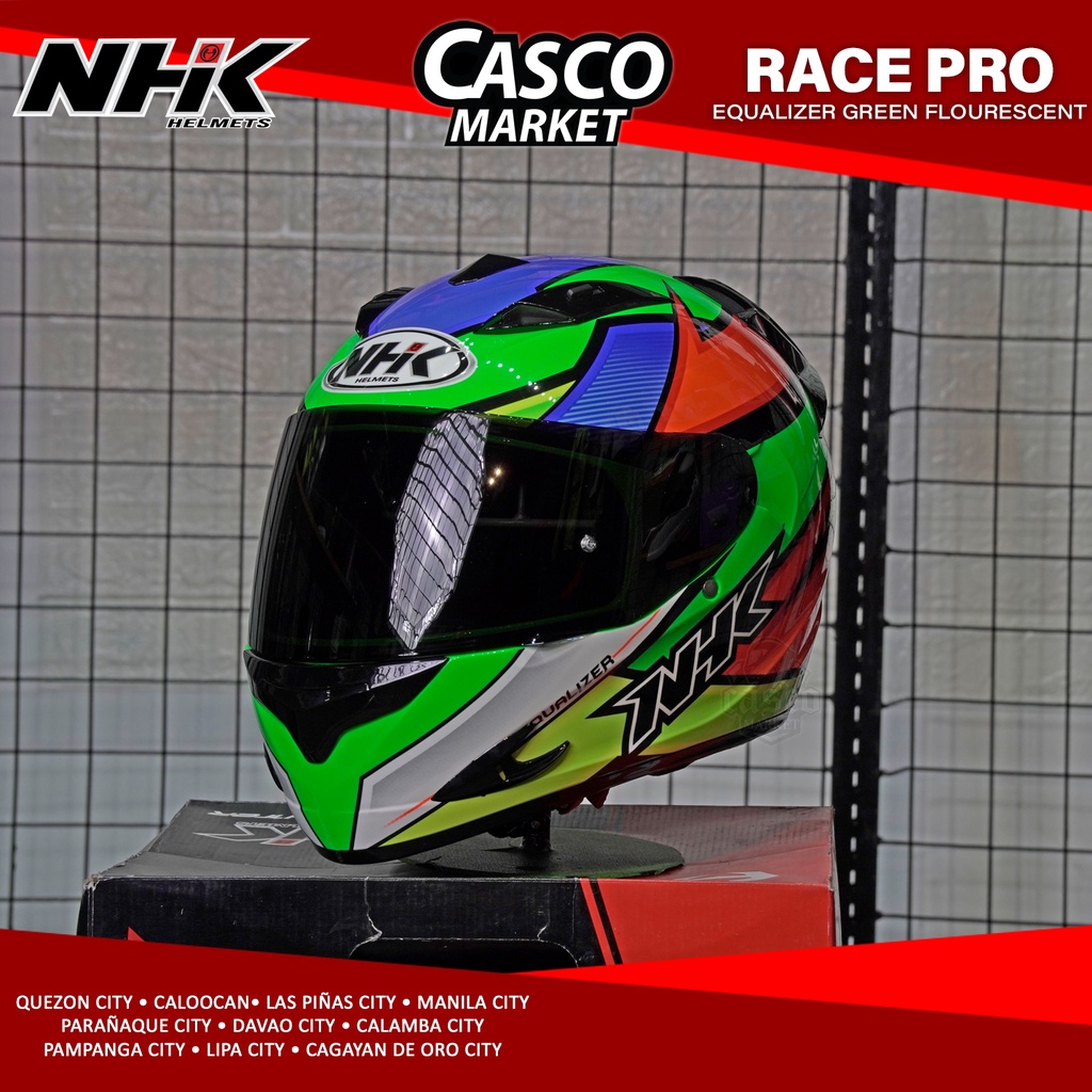 NHK RACE PRO EQUALIZER FULL FACE SINGLE VISOR MOTORCYCLE HELMETS ...