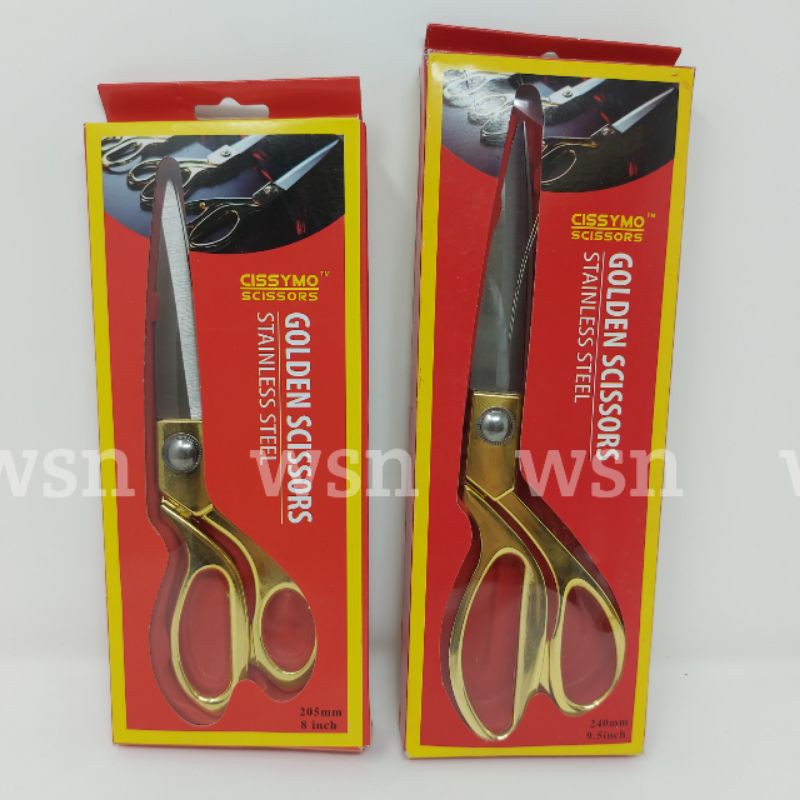 HIGH QUALITY Scissors Gold Handle Stainless Steel Small and Large ...