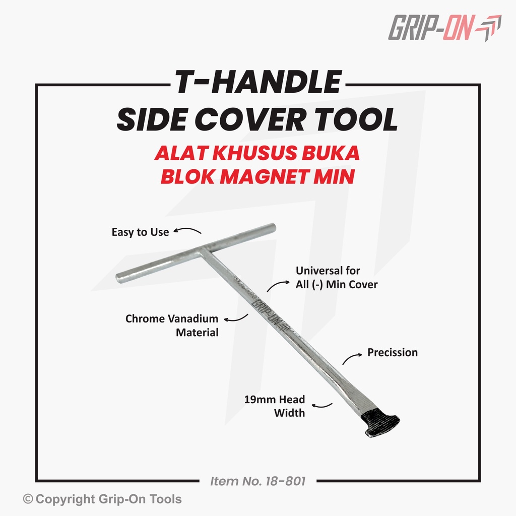 Original GRIP ON T-HANDLE SIDE COVER TOOL Magnetic Cap Opening | Shopee ...