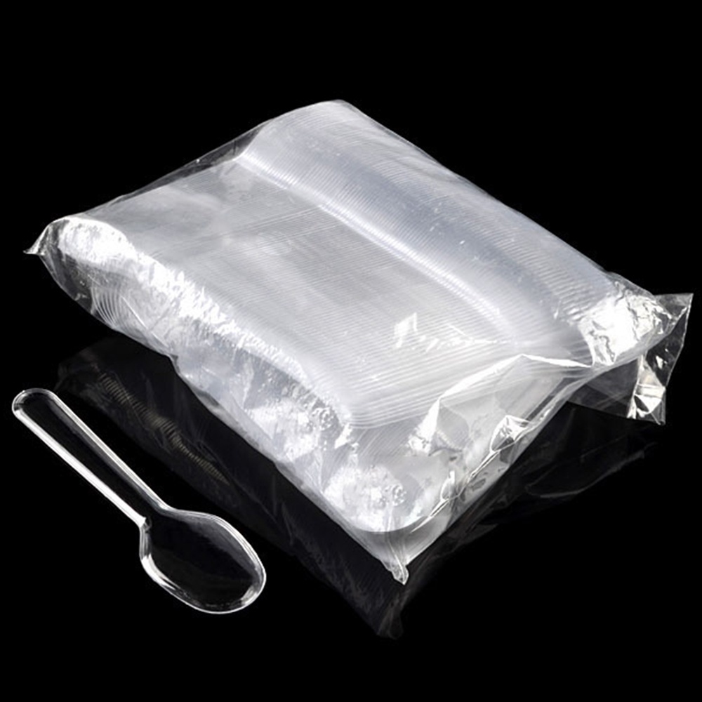 200pcs Jelly Spoon Plastic Mini Clear Disposable Flatware Spoons Jelly ...