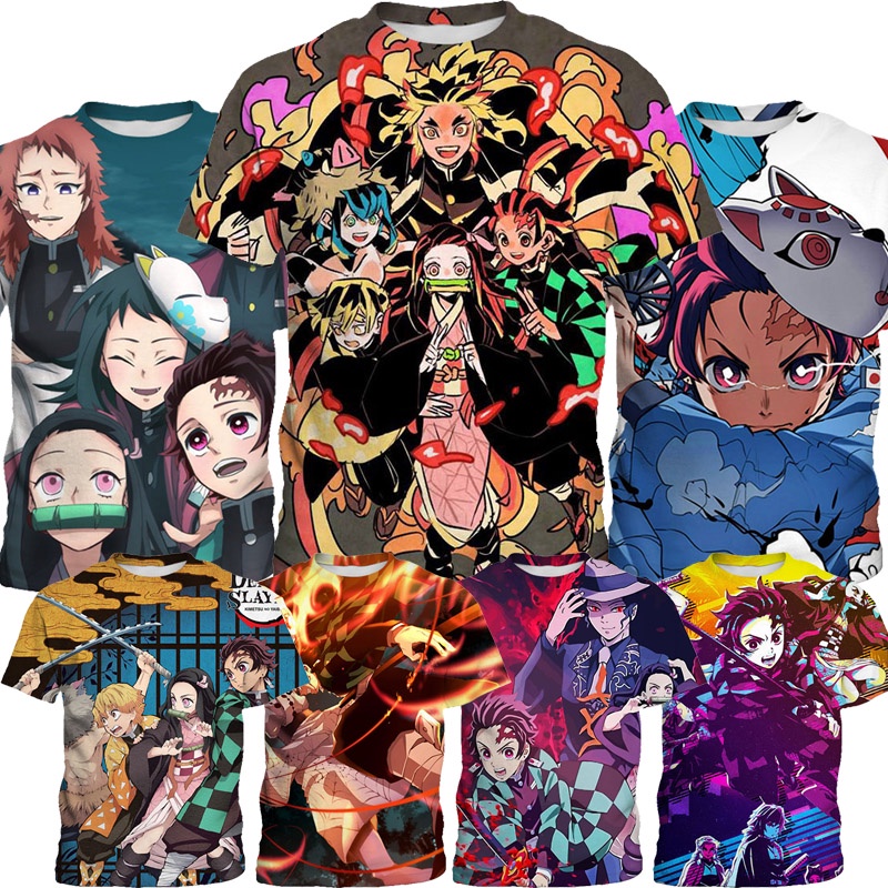 【In Stocks】Demon Slayer T-Shirt Kids Sports Game Summer Boy's Shirt ...