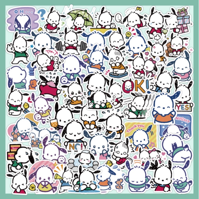 60pcs Cute Pochacco Stickers Cute Stickers Cartoon Stickers Stickers ...