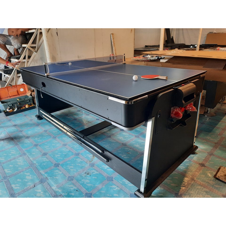 7FT 4 IN 1 MULTI GAME TABLE / POOL, AIR HOCKEY, TABLE TENNIS & DINING ...