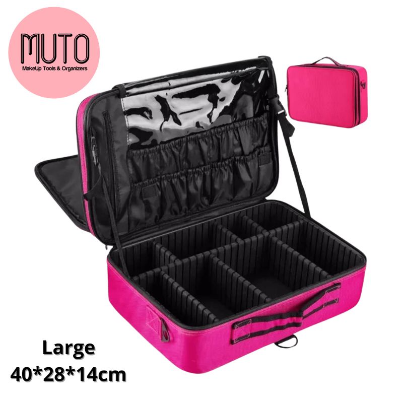 MUTO Large Professional Makeup Organizer Bag Rose Red (On hand ...