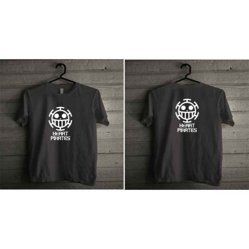 Unisex t-shirt digital screen printing one piece heart pirate logo ...