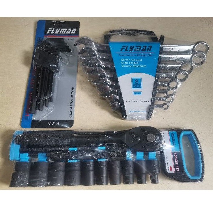 Flyman bundle tools set socket, combination and allen wrench | Shopee ...