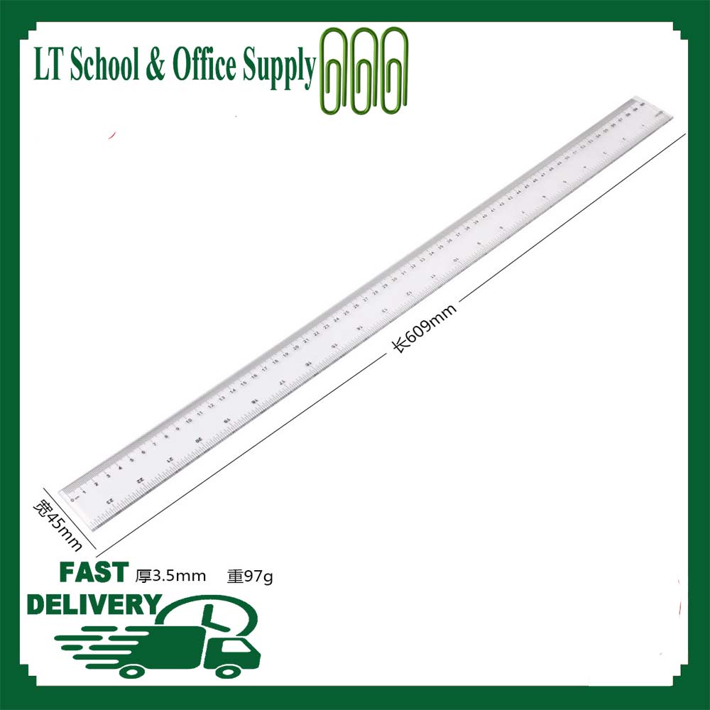 Clear Plastic Ruler Measurement 20-24 Inches 50/60cm | Shopee Philippines