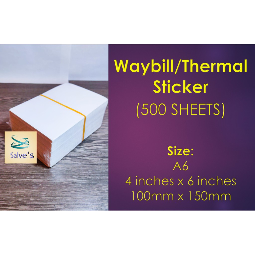 Thermal Paper Waybill Sticker (500 PCS) | Shopee Philippines