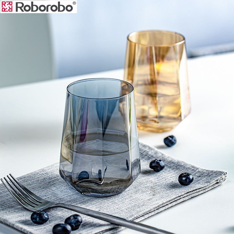Whiskey Glass Octagonal Shape Cup Coffee Milk Tea Mug Home Bar ...