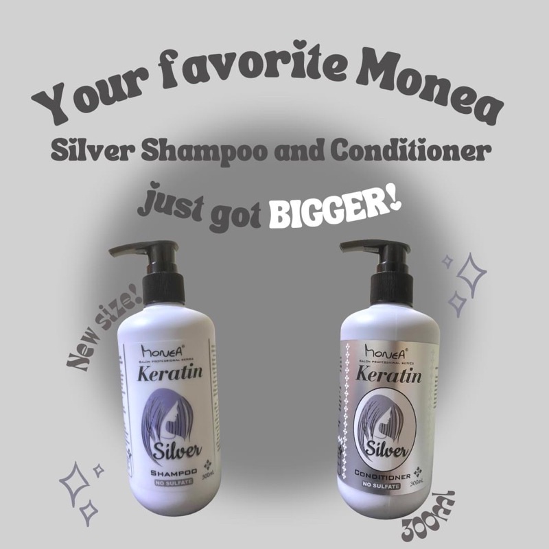 Monea silver Shampoo/ conditioner 300ml | Shopee Philippines