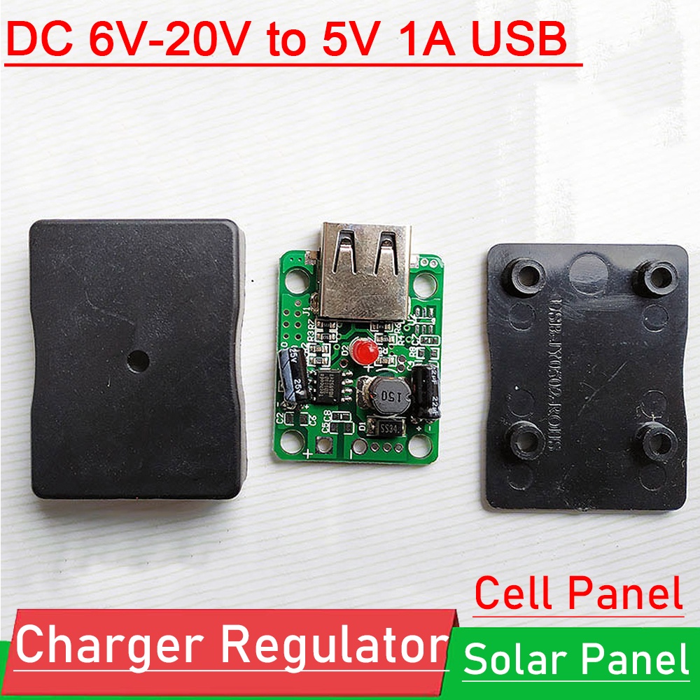 DC 6V-20V to 5V 1A USB Charger voltage Regulator Solar POWER Panel ...