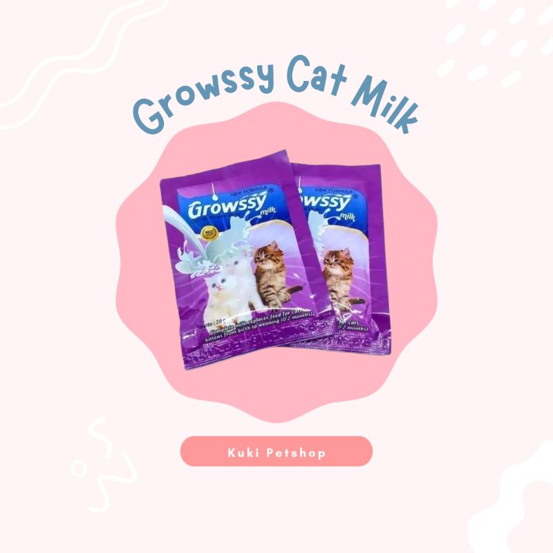 Growssy Cat MILK SACHET - KITTEN MILK - KITTEN MILK - 20GR | Shopee ...