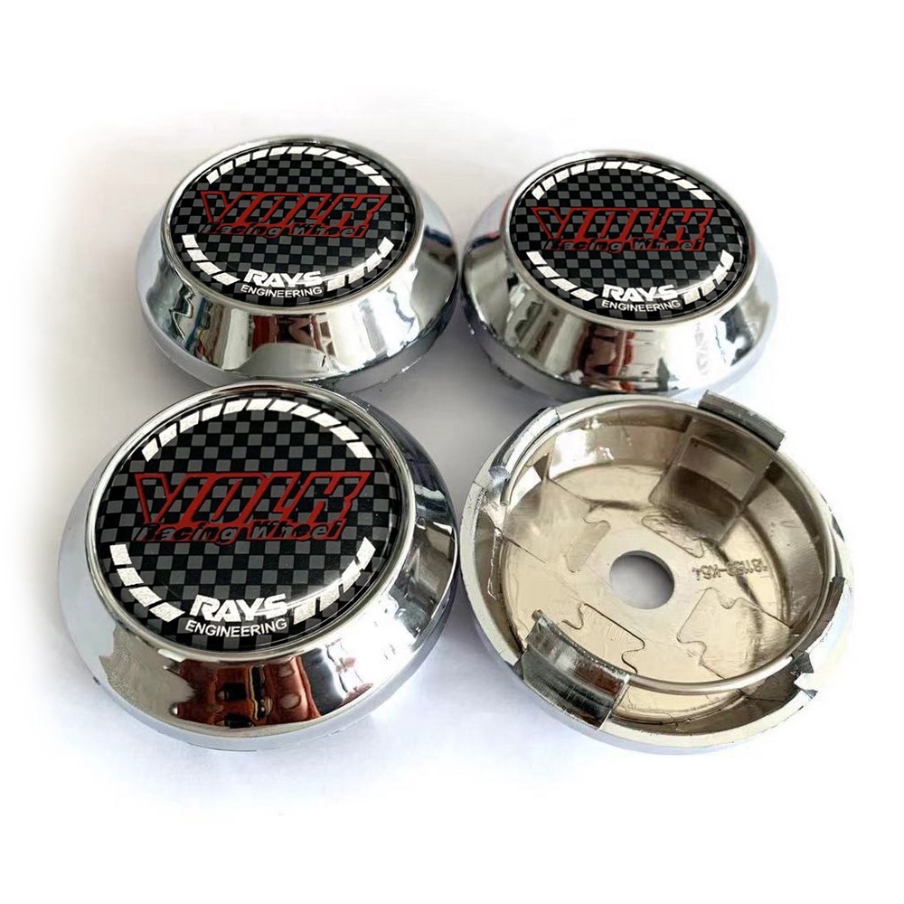 4pcs 60/64/65/68/69MM Car Wheel Center Caps Red Logo Fit for Rays Volk ...